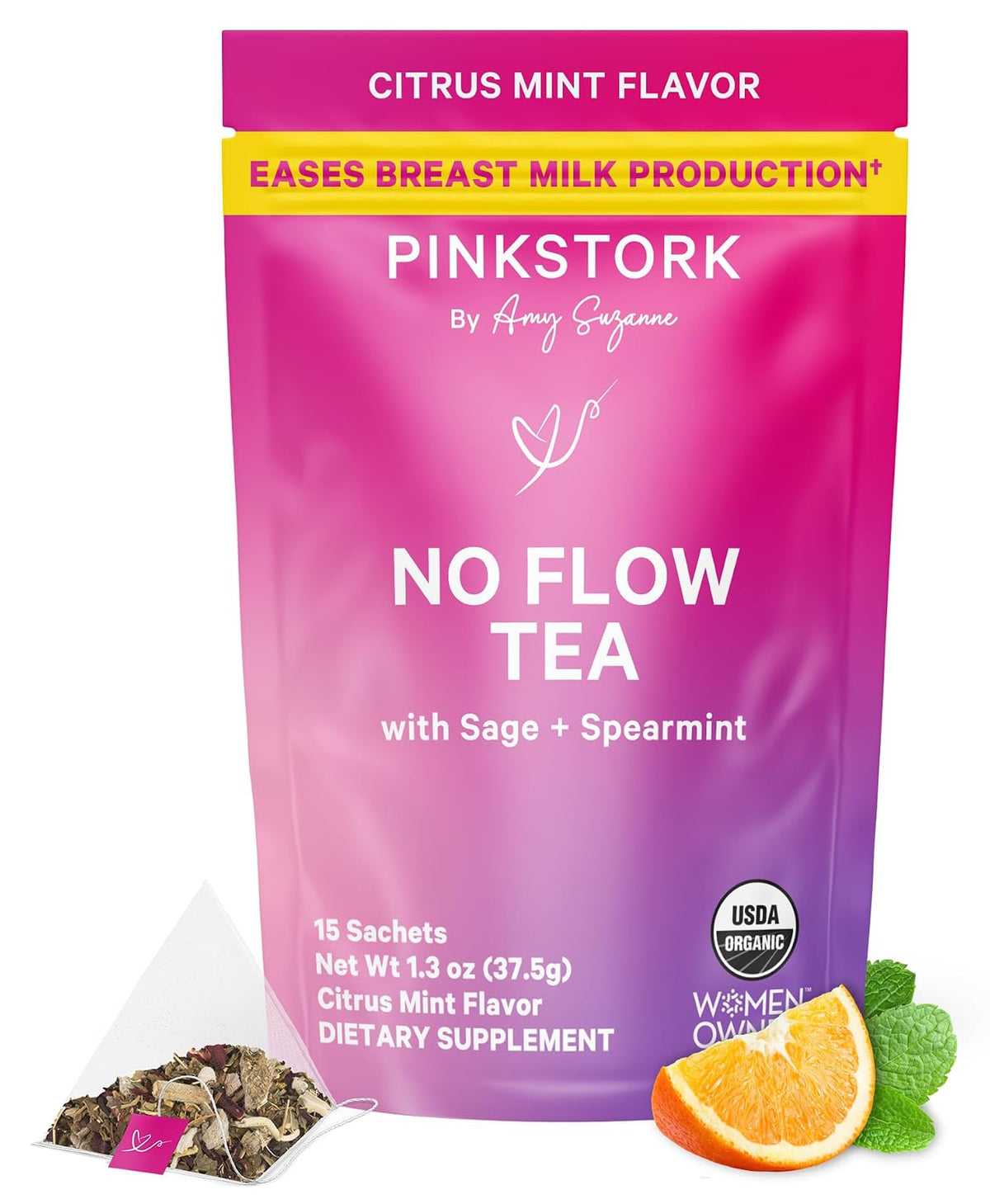 Pink Stork organic sage tea sachets