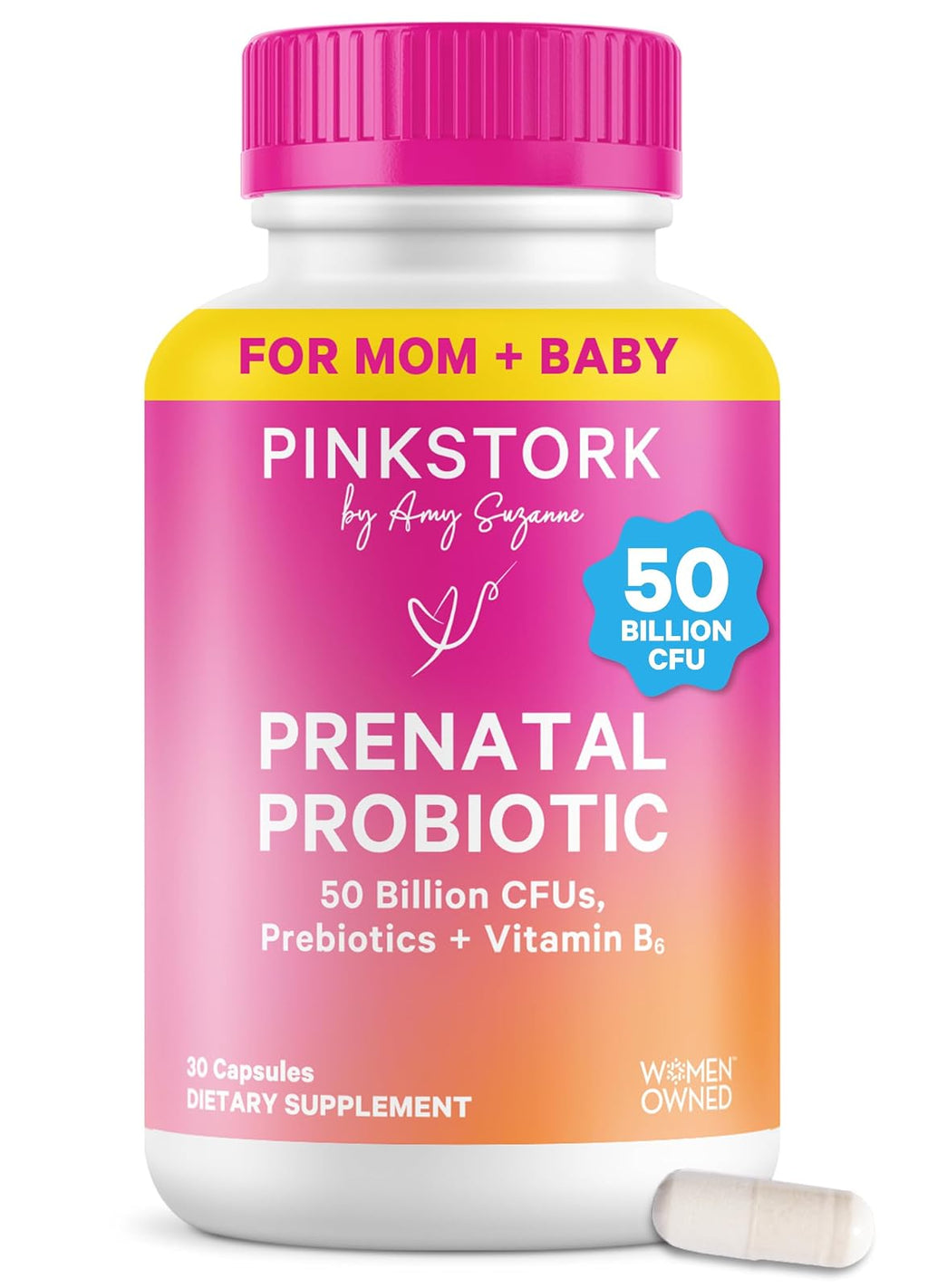 Pink Stork prenatal probiotics for women