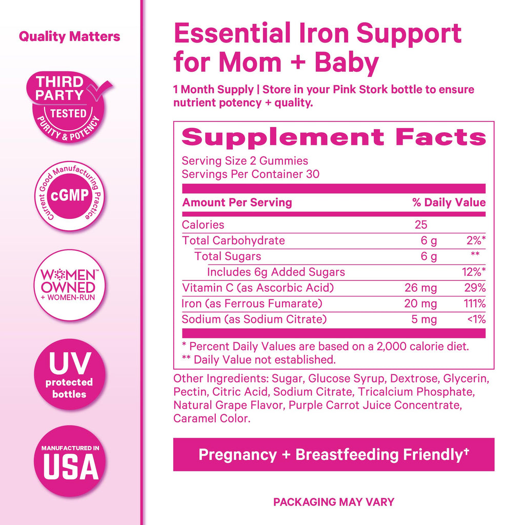 Pink Stork prenatal vitamins for women
