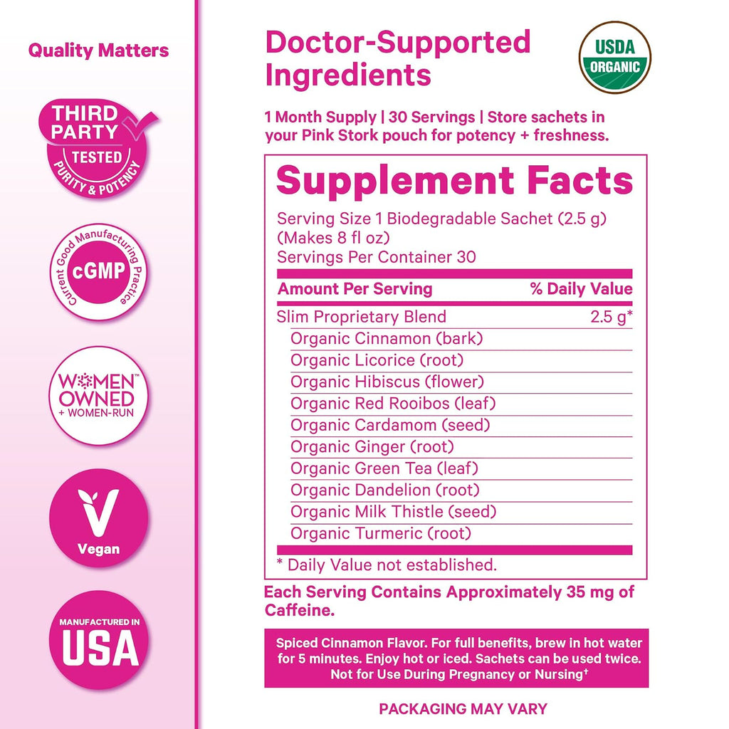 Pink Stork tea for natural energy