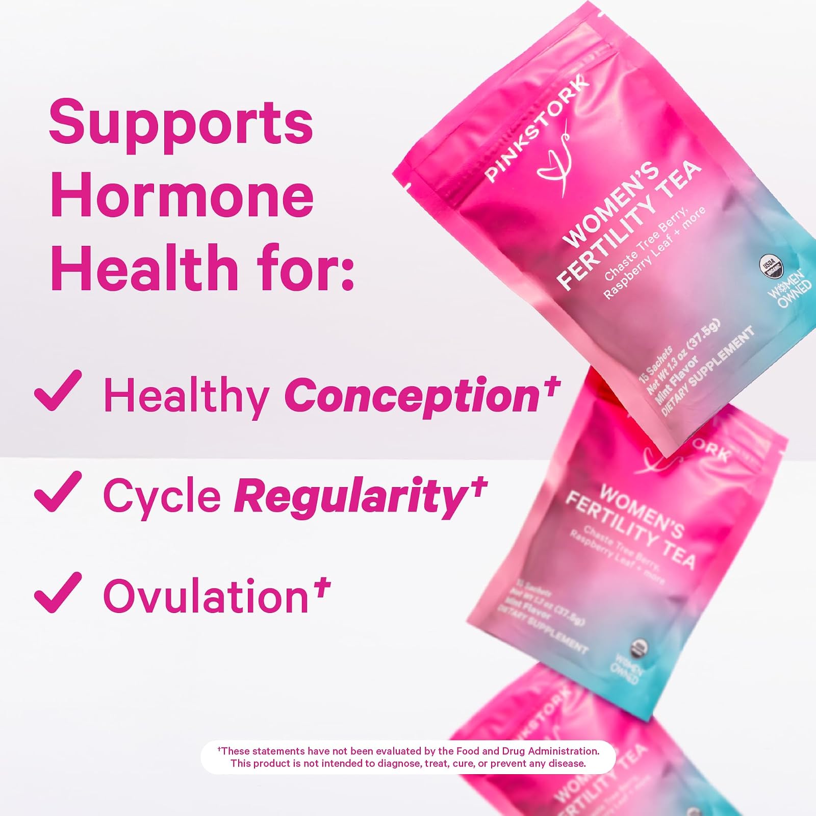 Pink Stork tea to support fertility