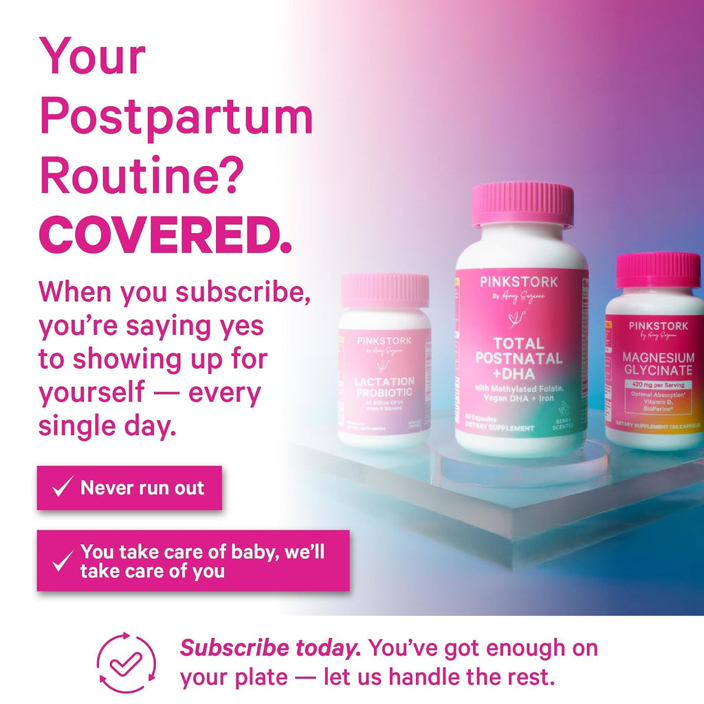 Pink Stork vitamins for new moms