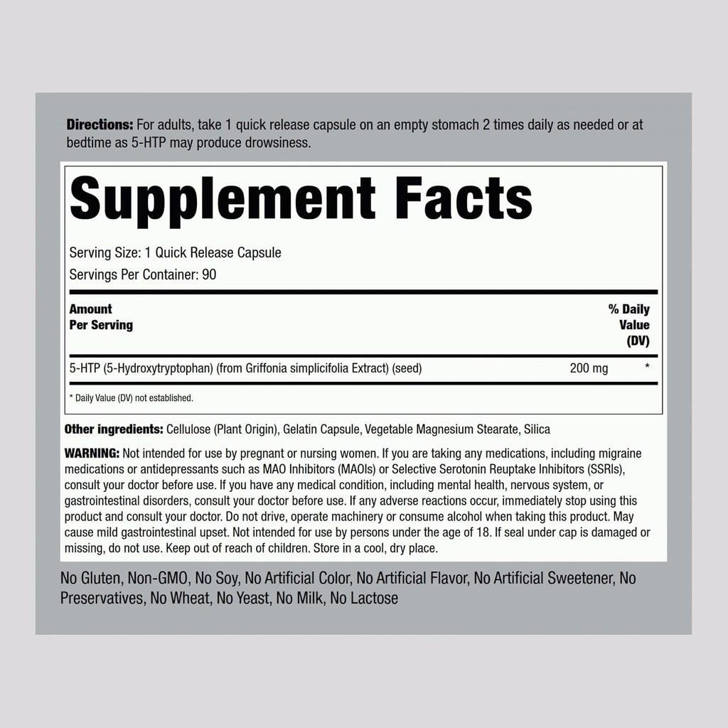 Piping Rock 5-HTP for relaxation