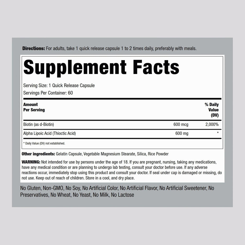 Piping Rock alpha lipoic acid capsules