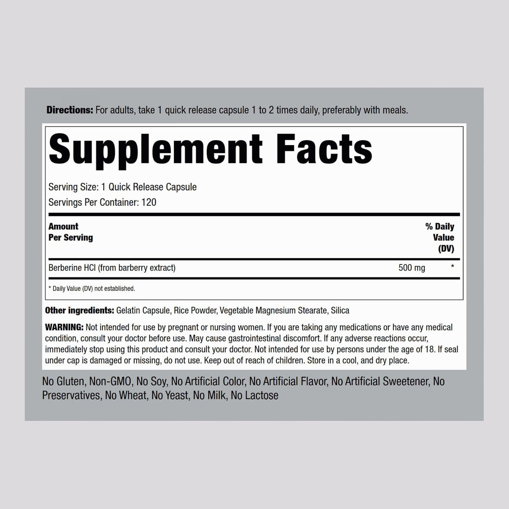 Piping Rock berberine for metabolic health