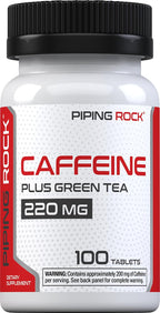 Piping Rock caffeine tablets for energy