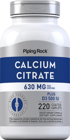 Piping Rock Calcium Citrate benefits