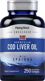 Piping Rock cod liver oil softgels