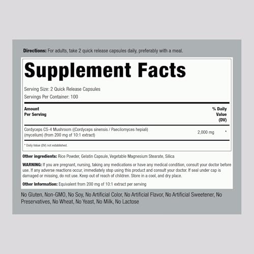 Piping Rock Cordyceps for athletic performance
