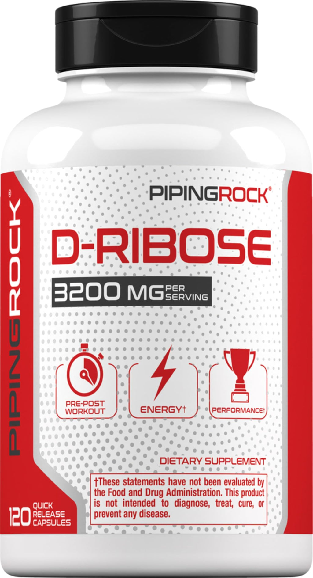 Piping Rock D-Ribose capsules for energy