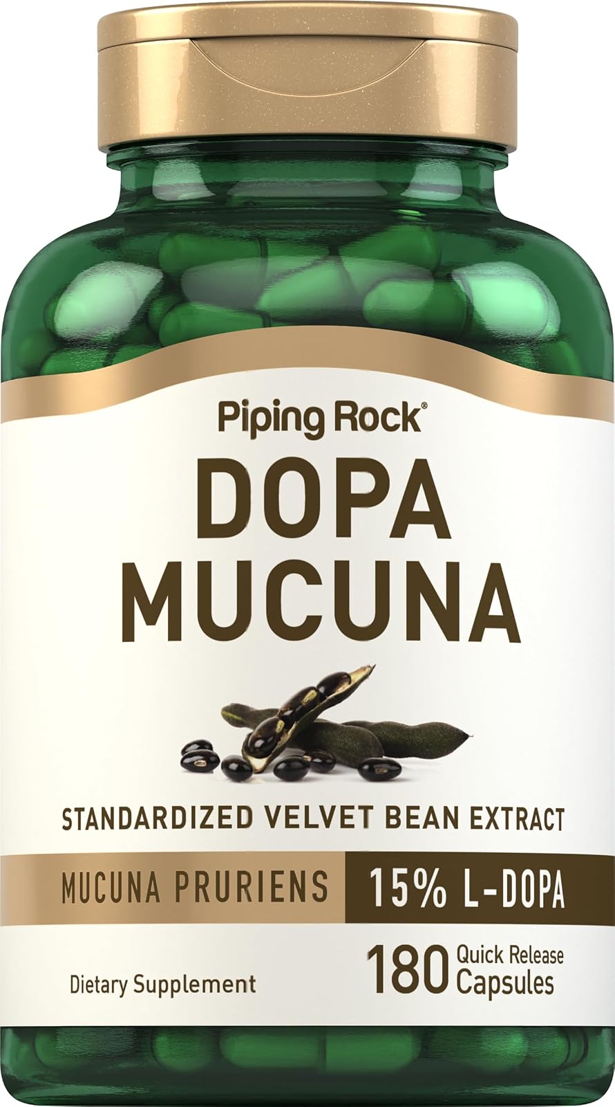 Piping Rock DOPA Mucuna capsules for energy