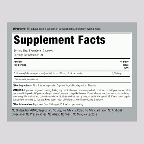Piping Rock echinacea capsules benefits