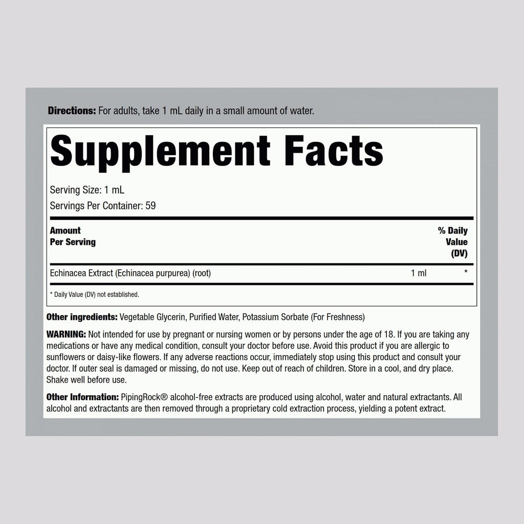 Piping Rock echinacea drops for wellness