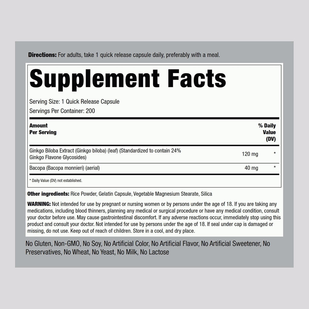 Piping Rock ginkgo biloba benefits
