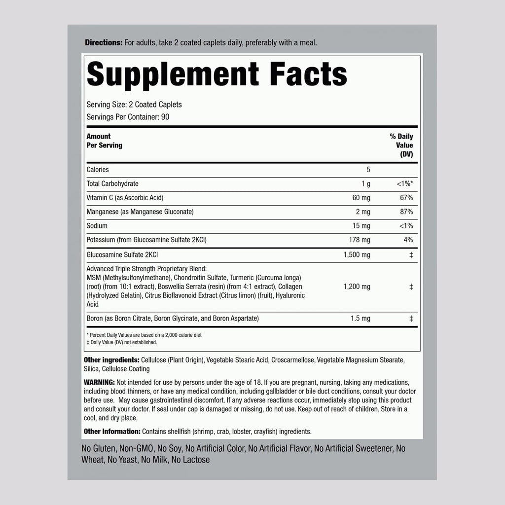 Piping Rock glucosamine for mobility
