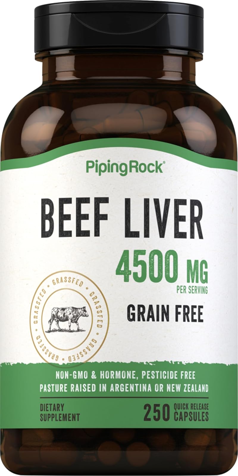 Piping Rock grass fed beef liver capsules