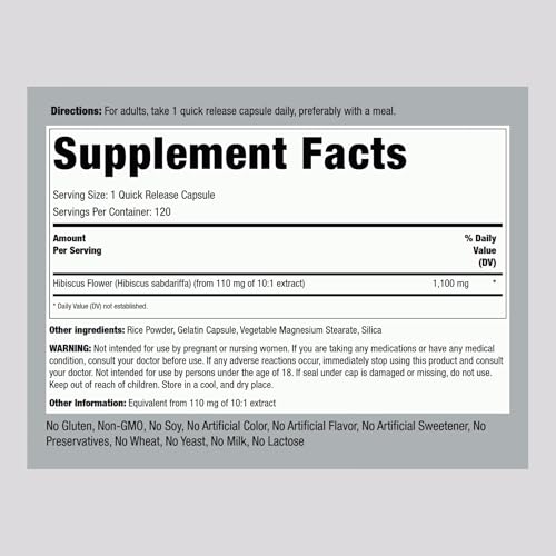 Piping Rock hibiscus benefits
