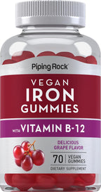 Piping Rock iron gummies for energy