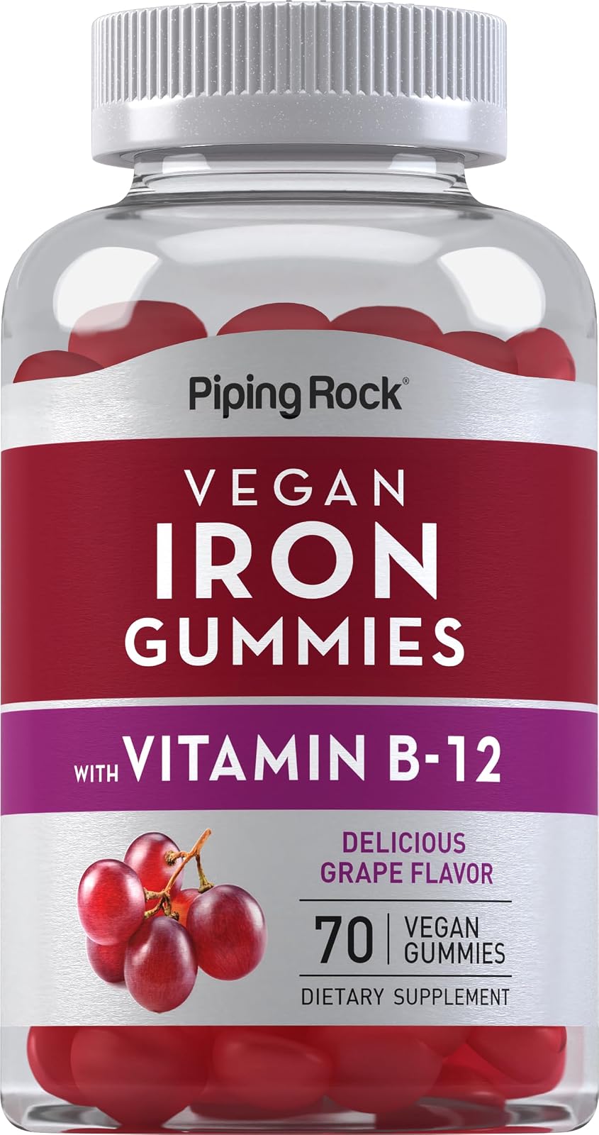 Piping Rock iron gummies for energy