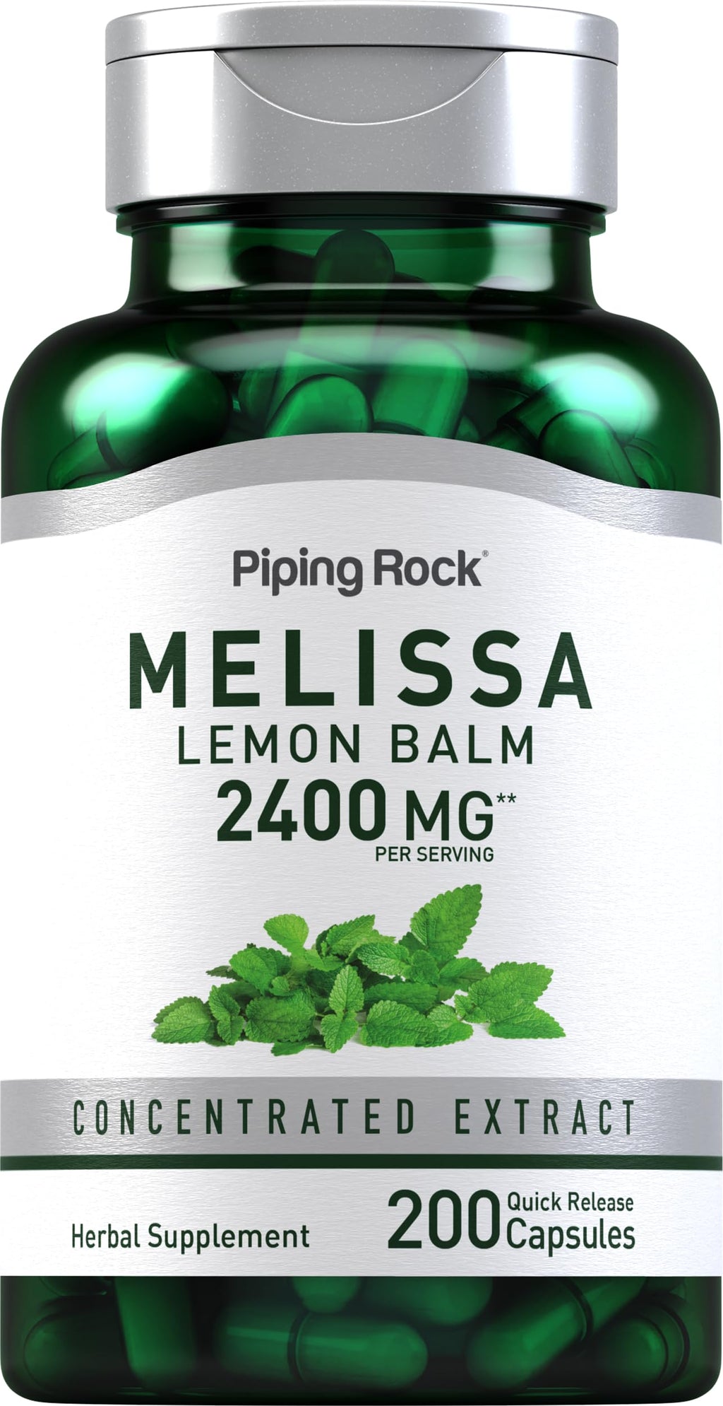 Piping Rock lemon balm capsules for relaxation