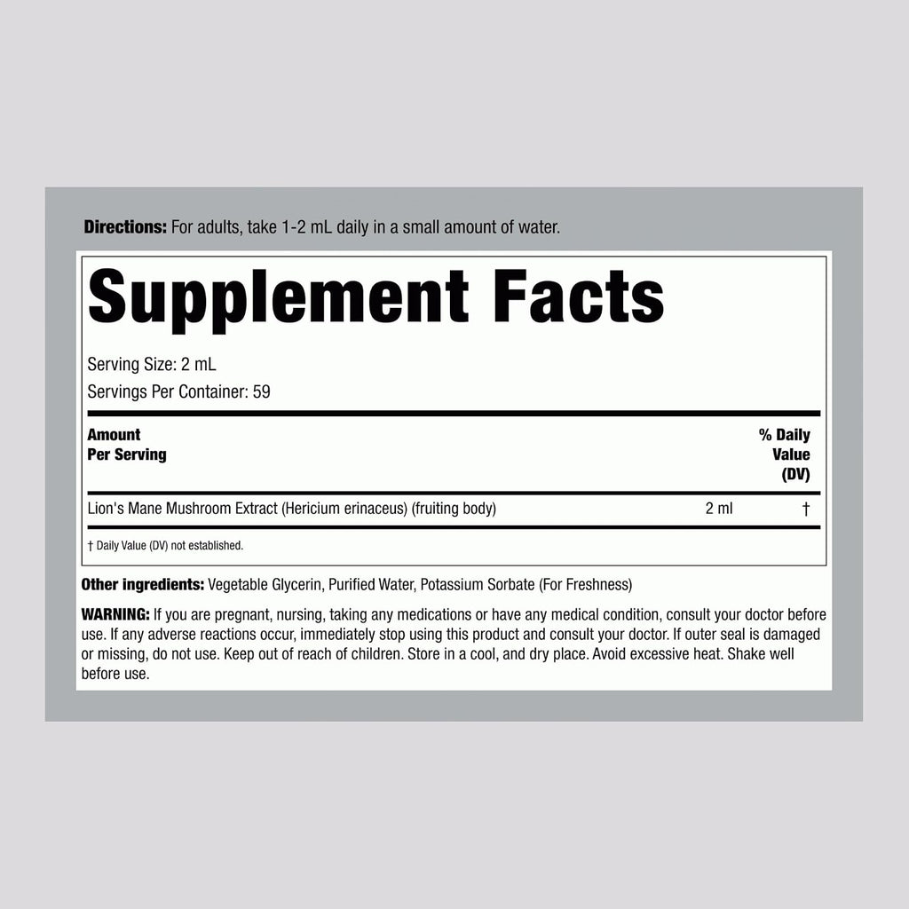 Piping Rock lion's mane extract drops