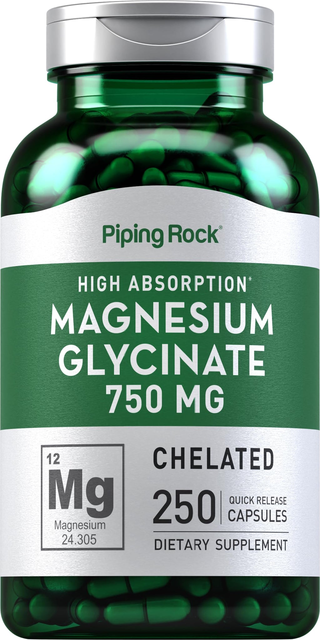 Piping Rock magnesium glycinate capsules