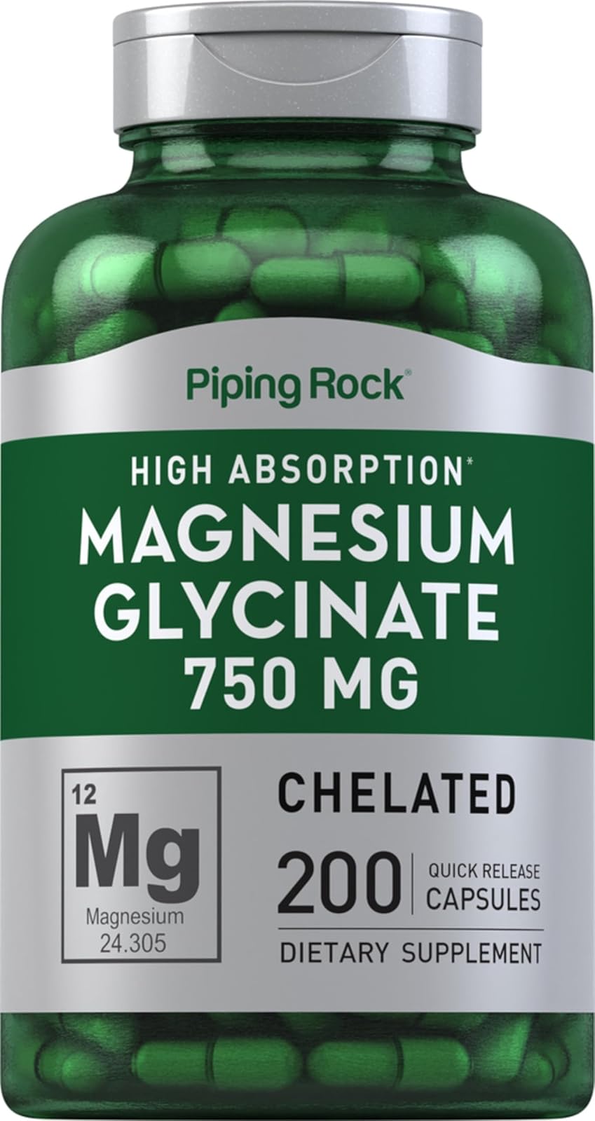 Piping Rock magnesium glycinate capsules