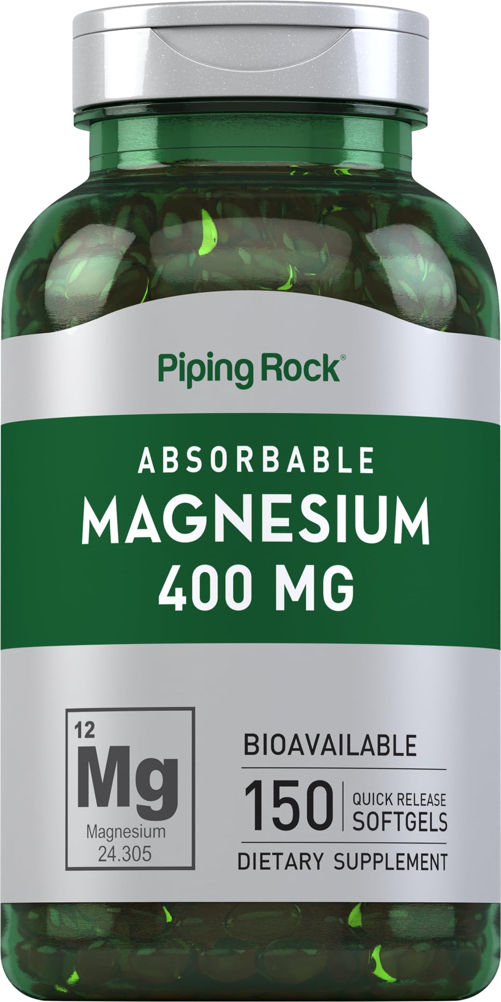 Piping Rock magnesium softgels for relaxation