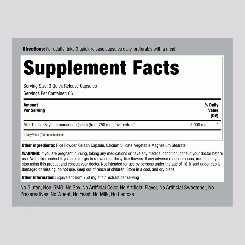 Piping Rock milk thistle benefits