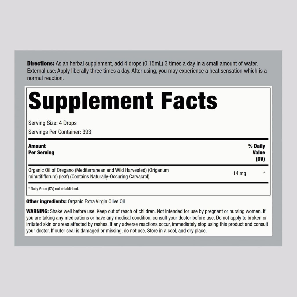 Piping Rock oil of oregano benefits