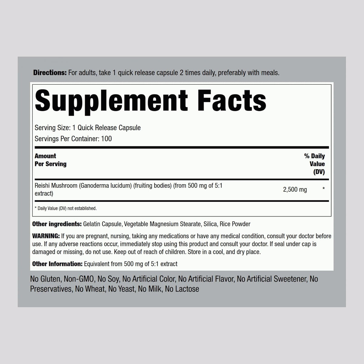 Piping Rock reishi mushroom health benefits