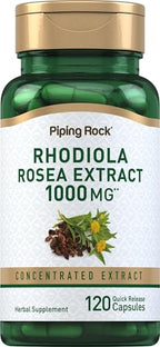 Piping Rock rhodiola capsules for stress relief