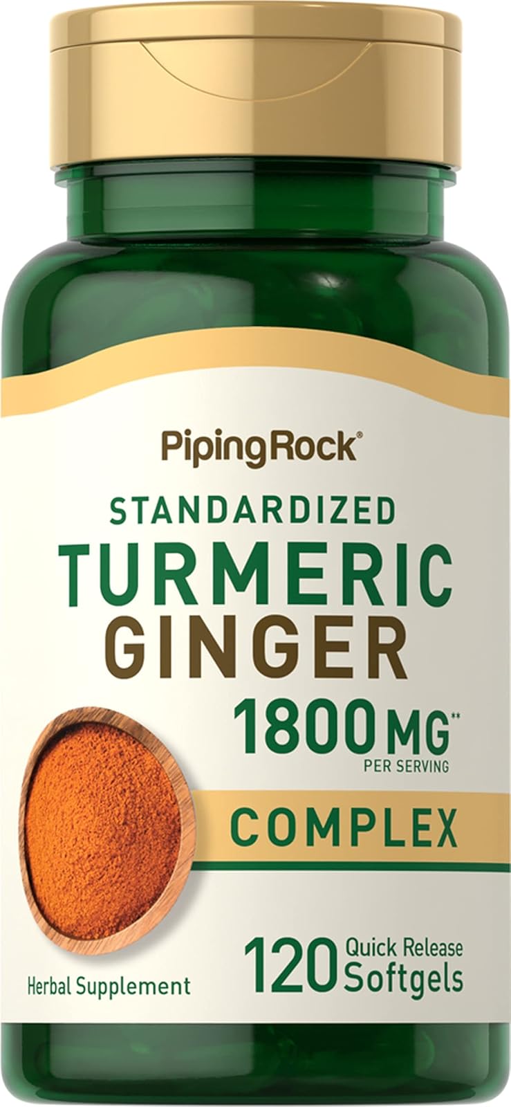 Piping Rock turmeric and ginger capsules