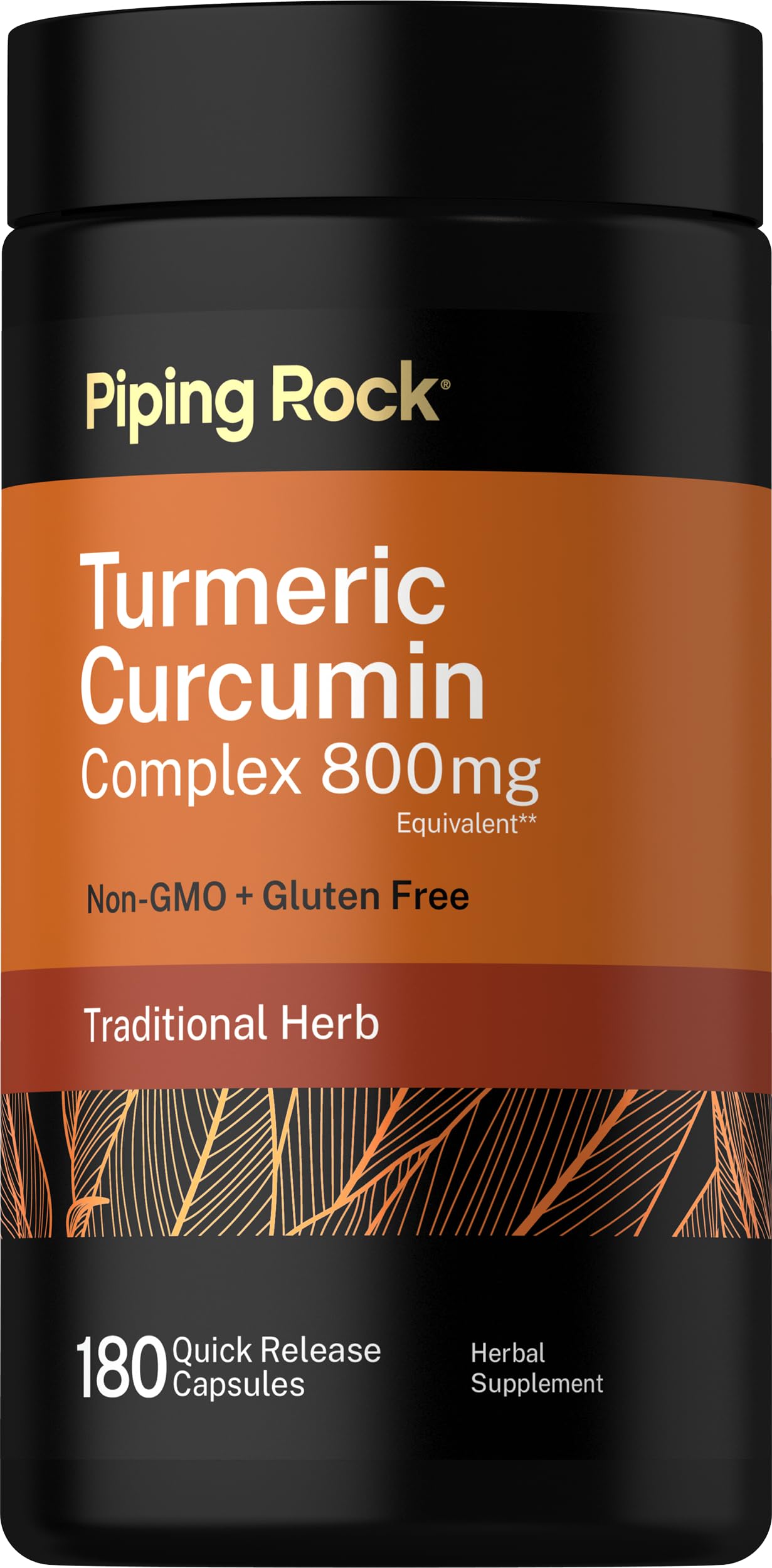Piping Rock turmeric curcumin capsules