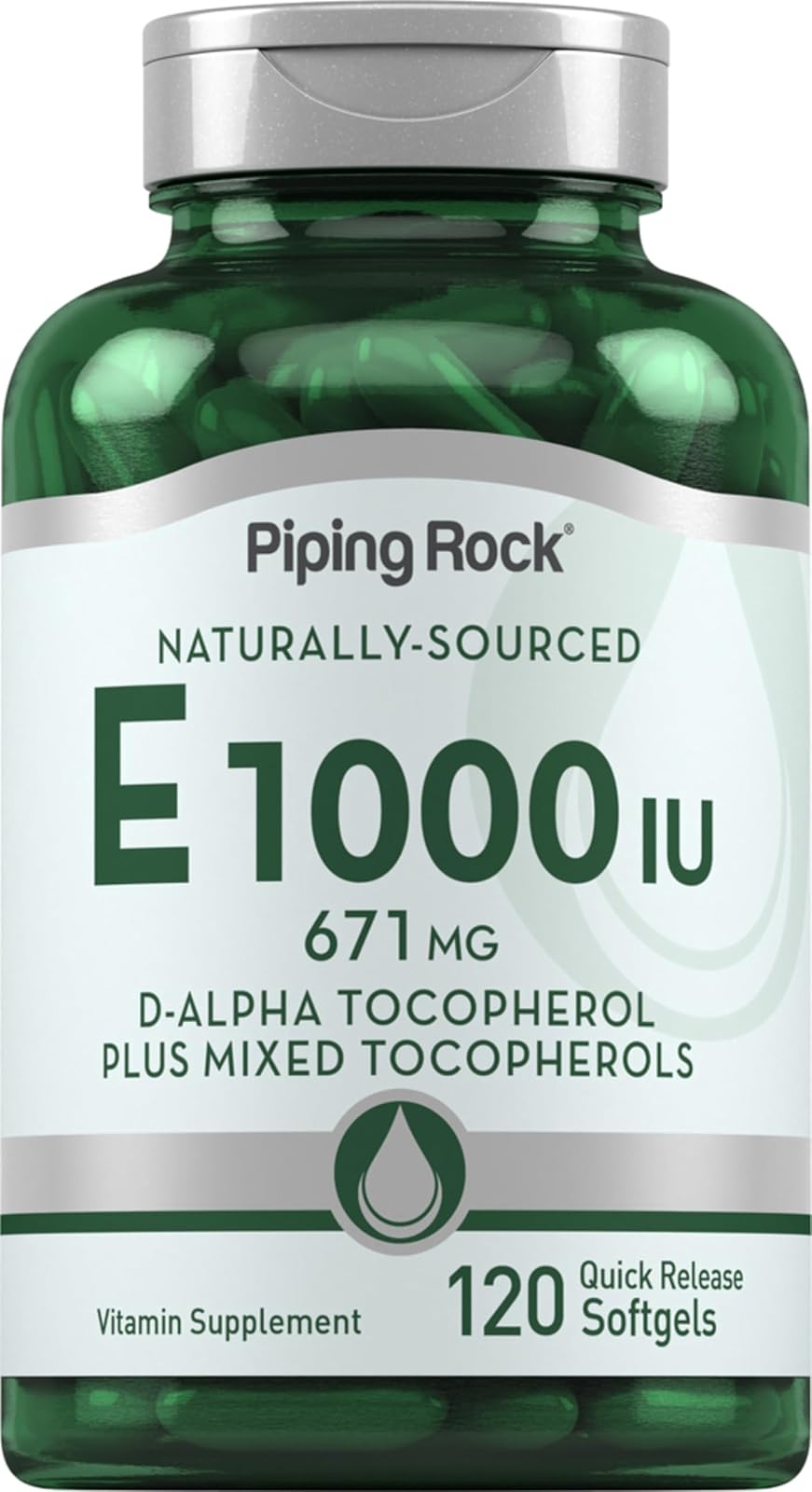 Piping Rock vitamin E softgel capsules