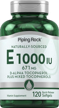 Piping Rock vitamin E softgel capsules