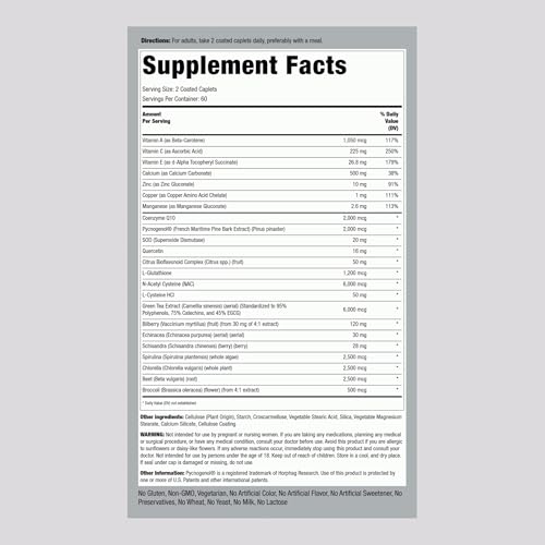 Piping Rock vitamins A C E benefits