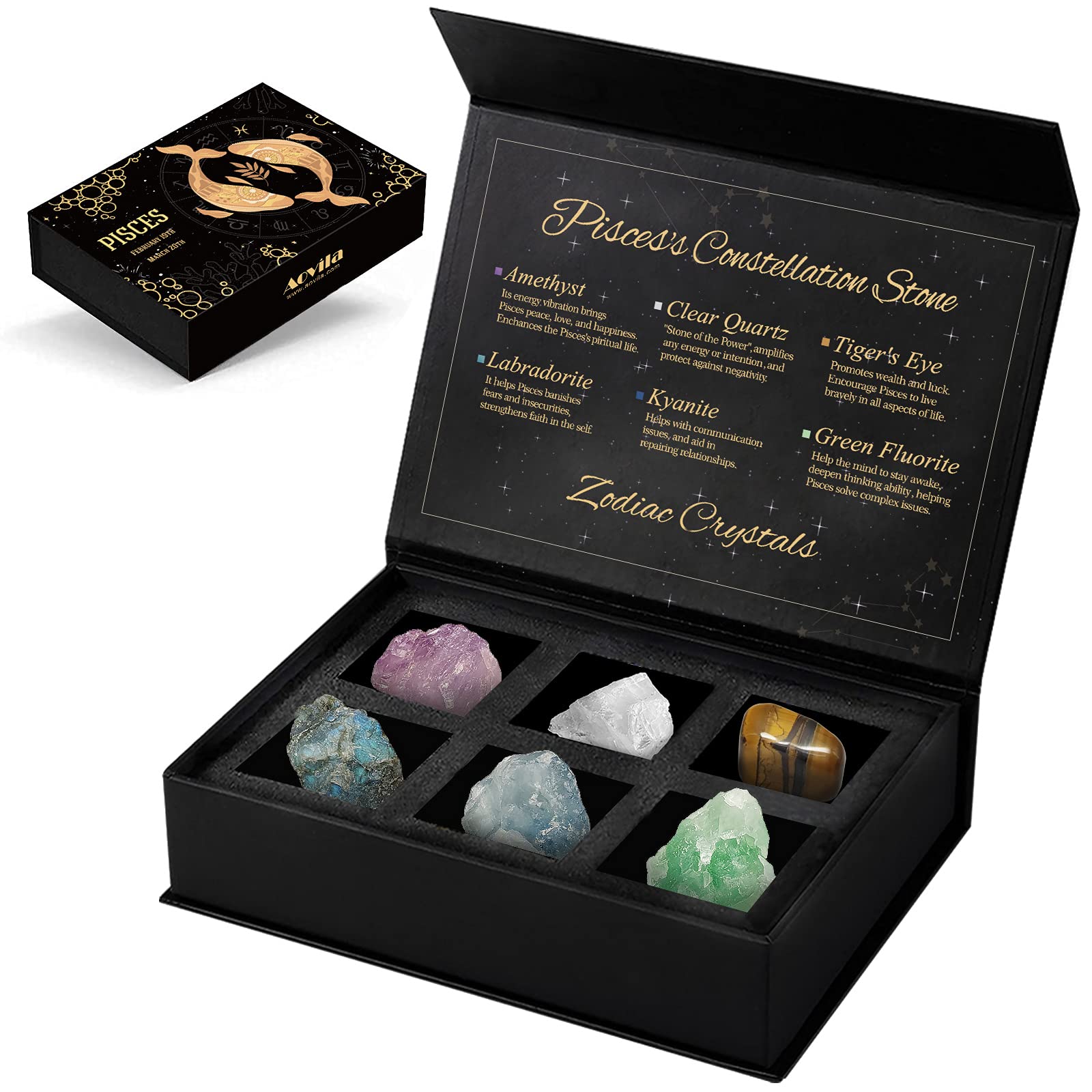Pisces healing crystals gift set