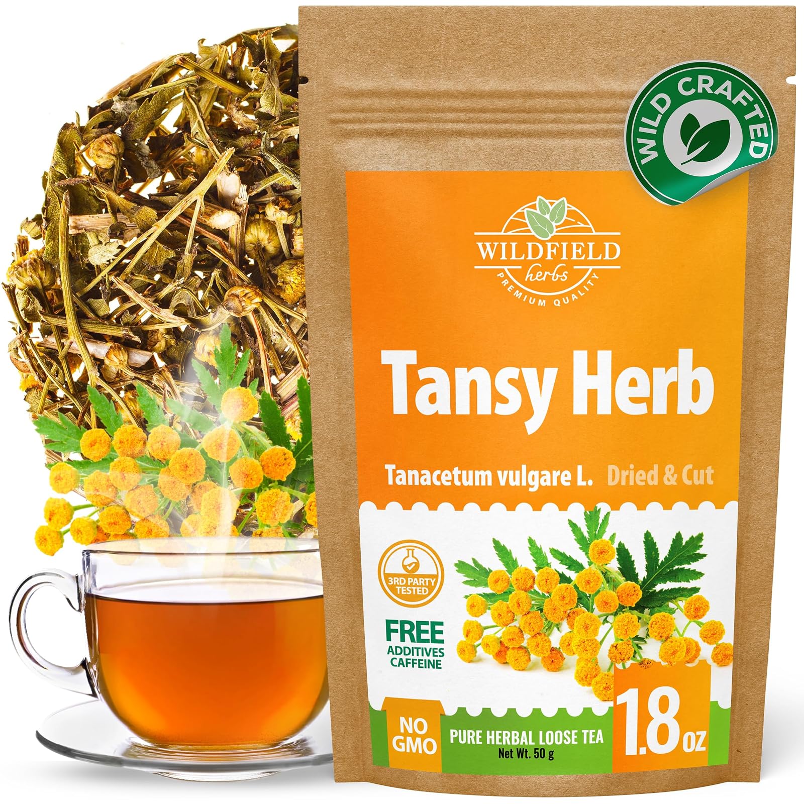 Pishma dried tansy flowers herbal tea