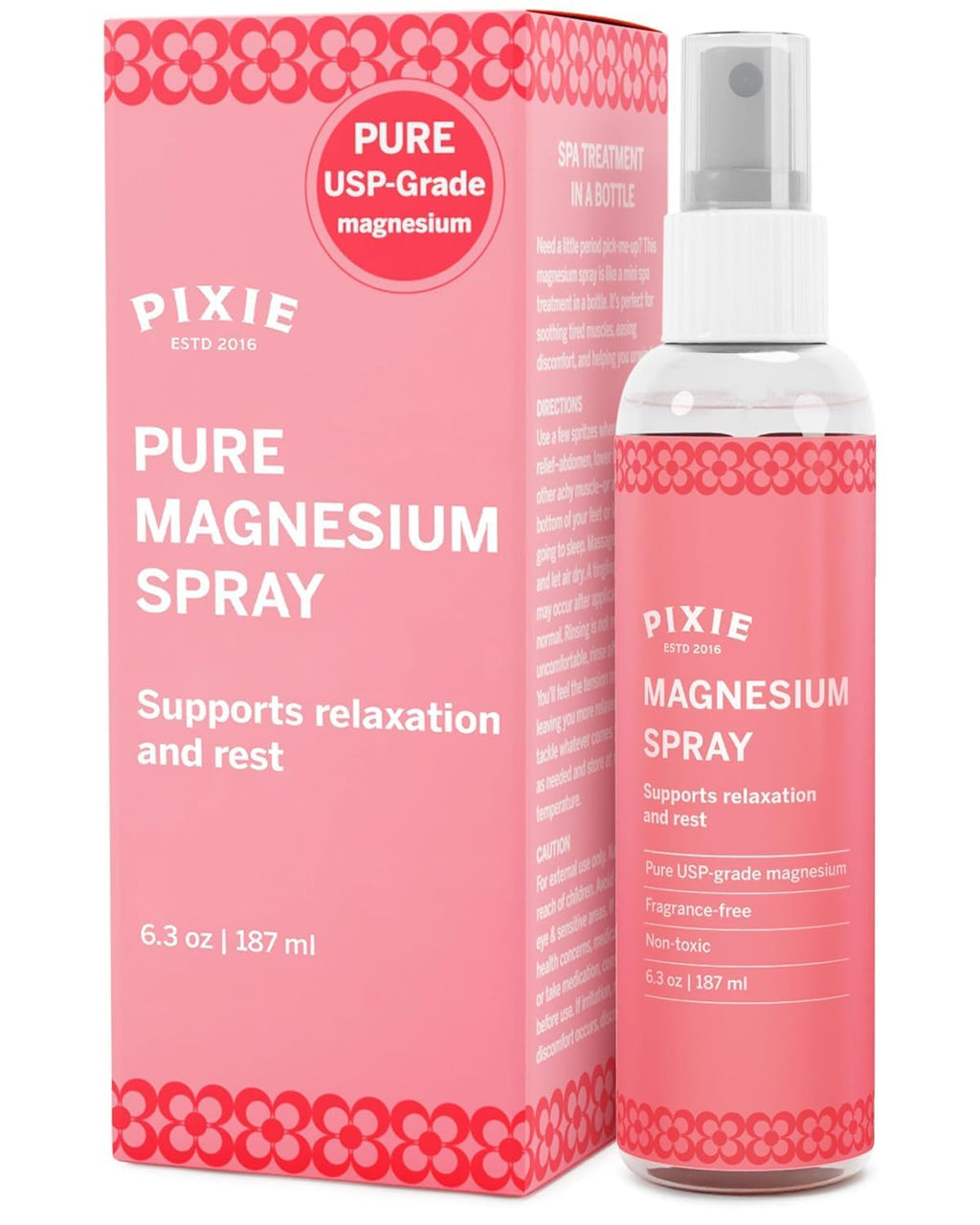 Pixie magnesium spray for relaxation