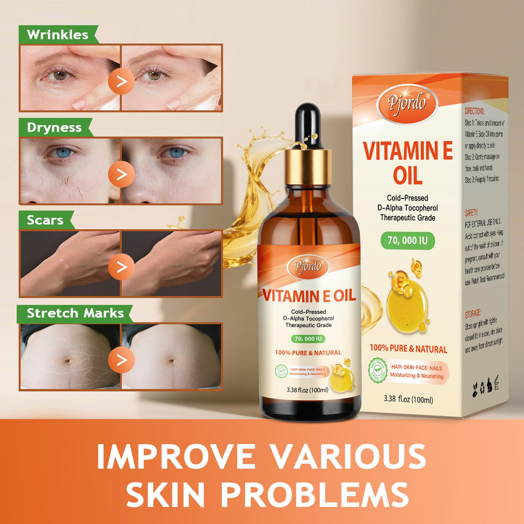 Pjordo vitamin E oil uses