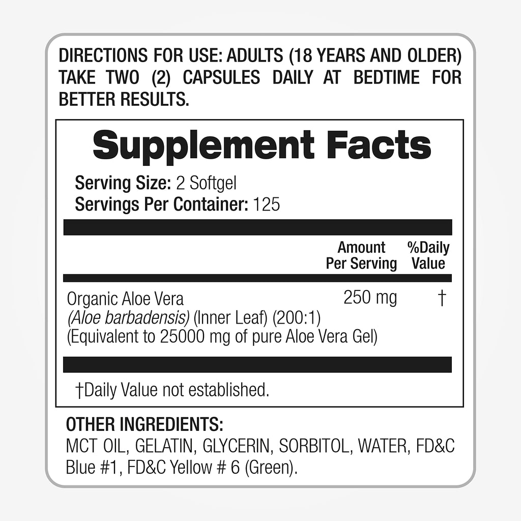 plant-based aloe vera supplement benefits