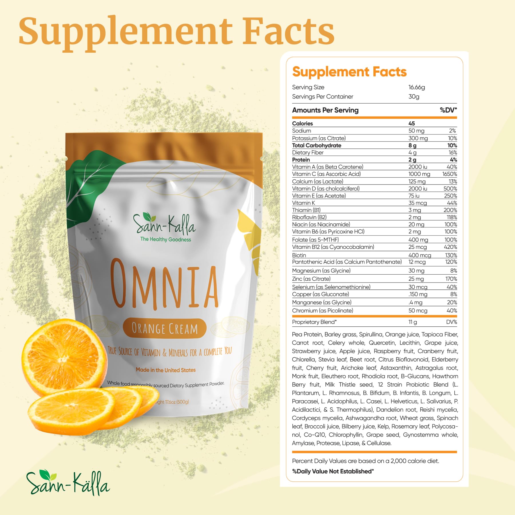 plant-based blended vitamin formula