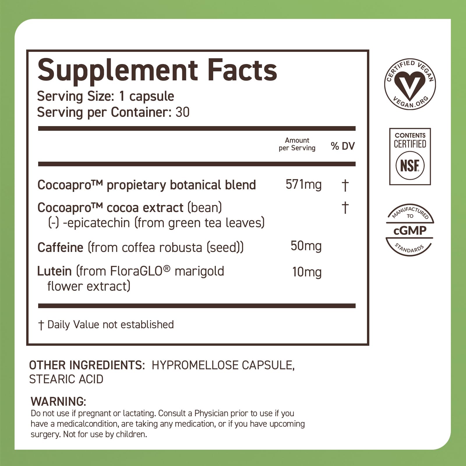 Plant-based brain supplement for students