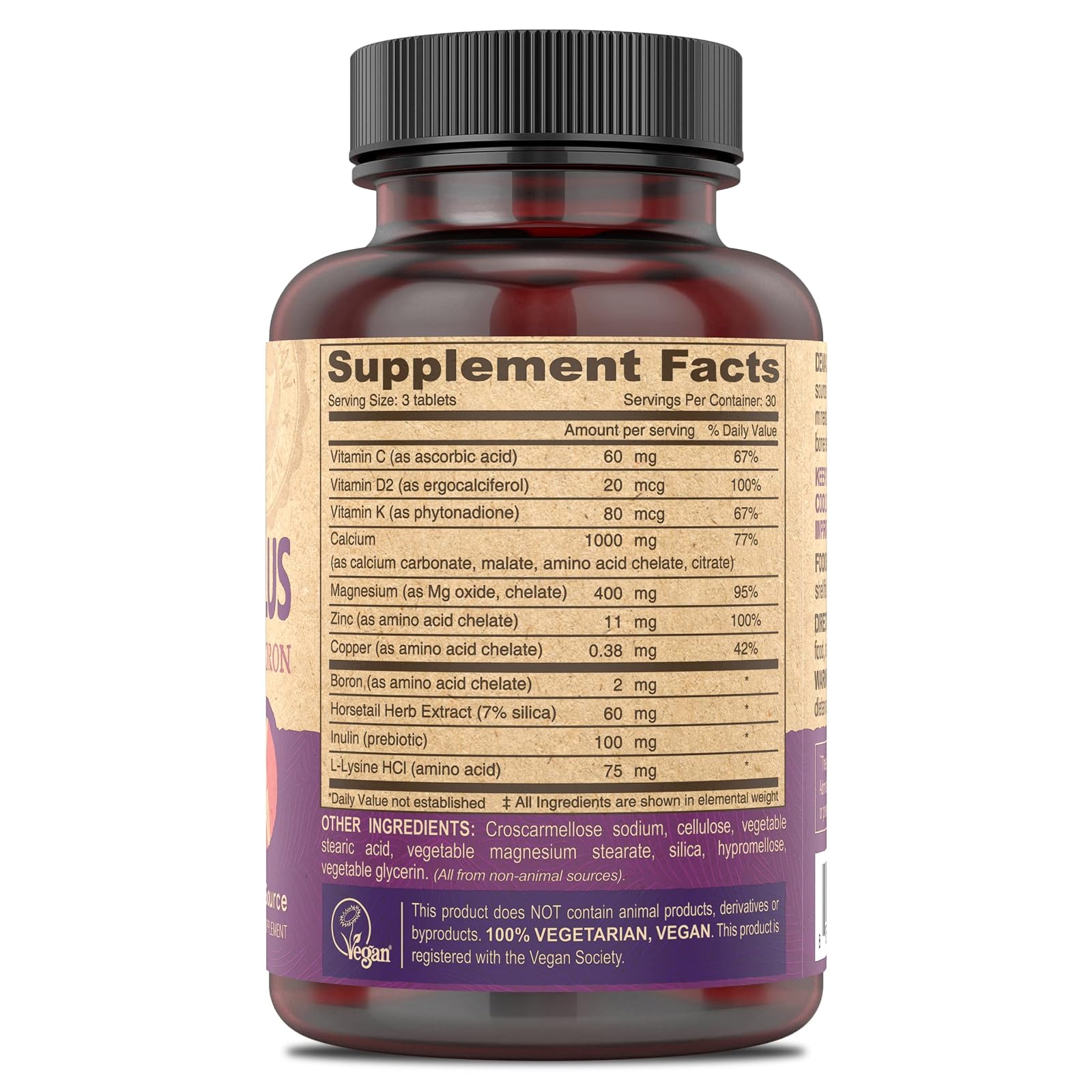 plant-based calcium citrate for vegans