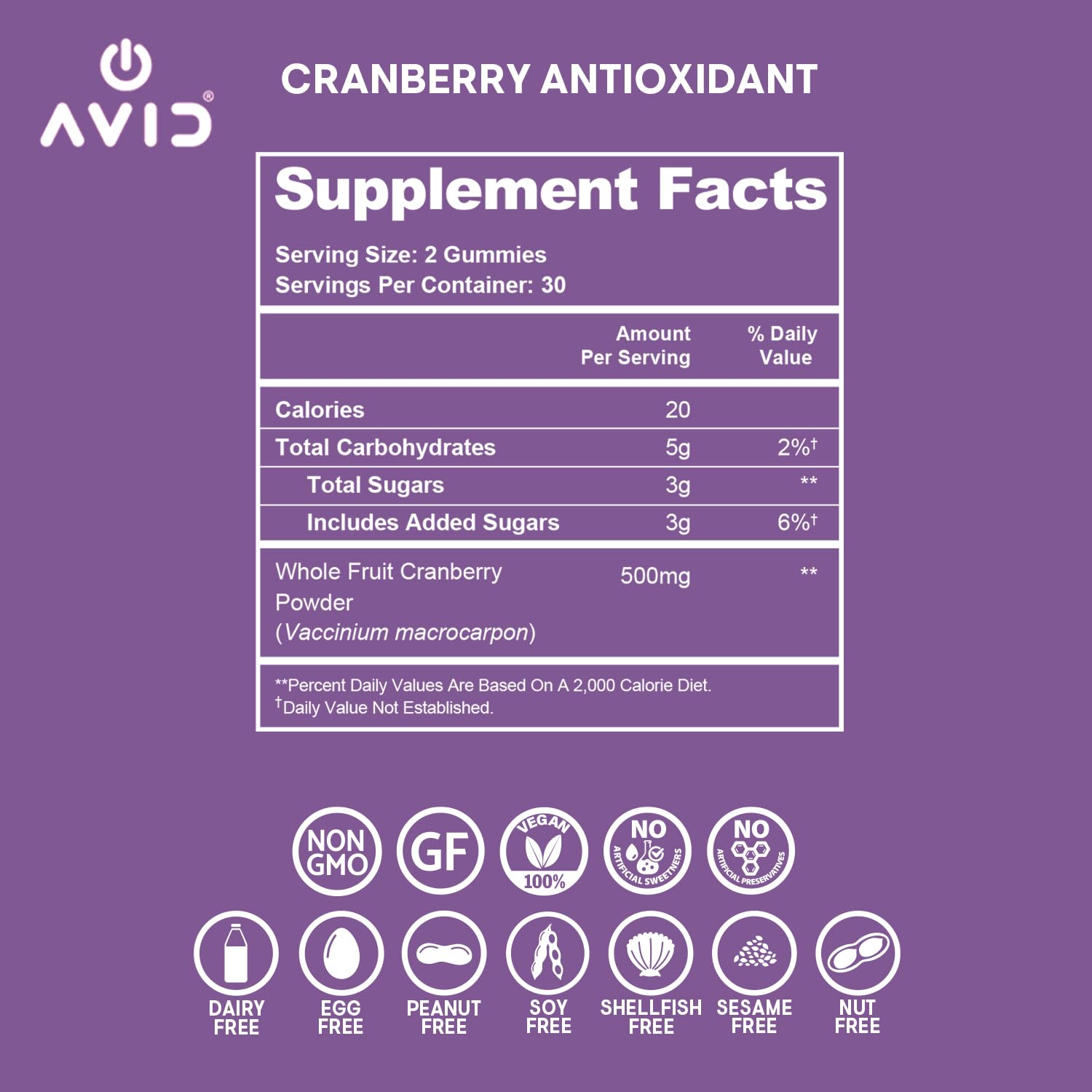 plant-based cranberry supplement for women