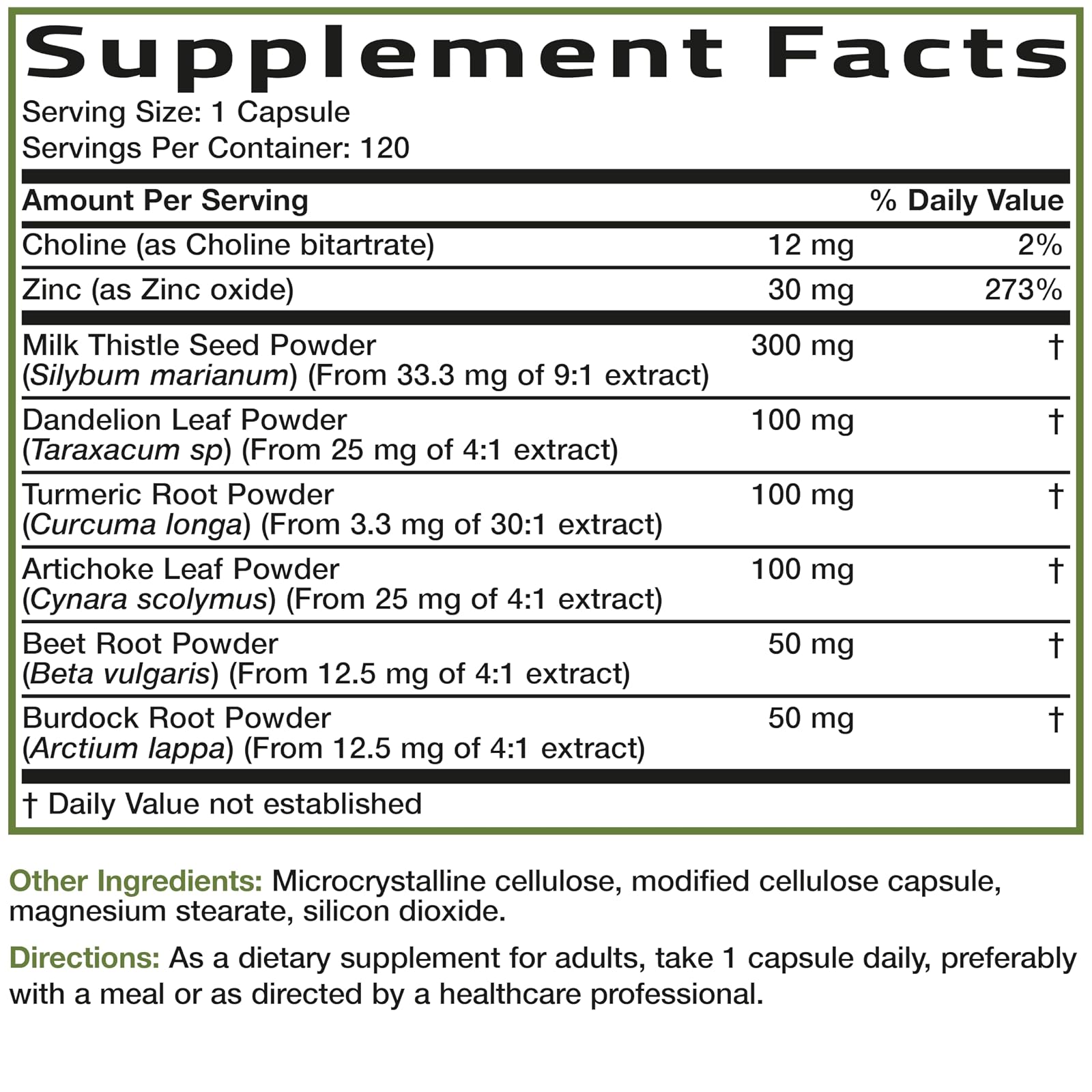 plant-based detox solution with milk thistle
