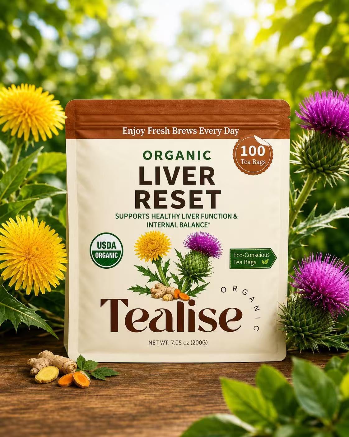 plant-based detox tea blend