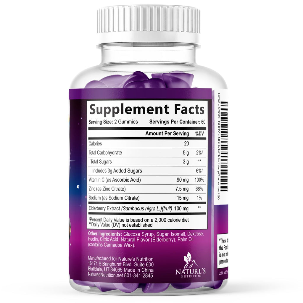 plant-based elderberry gummy supplements