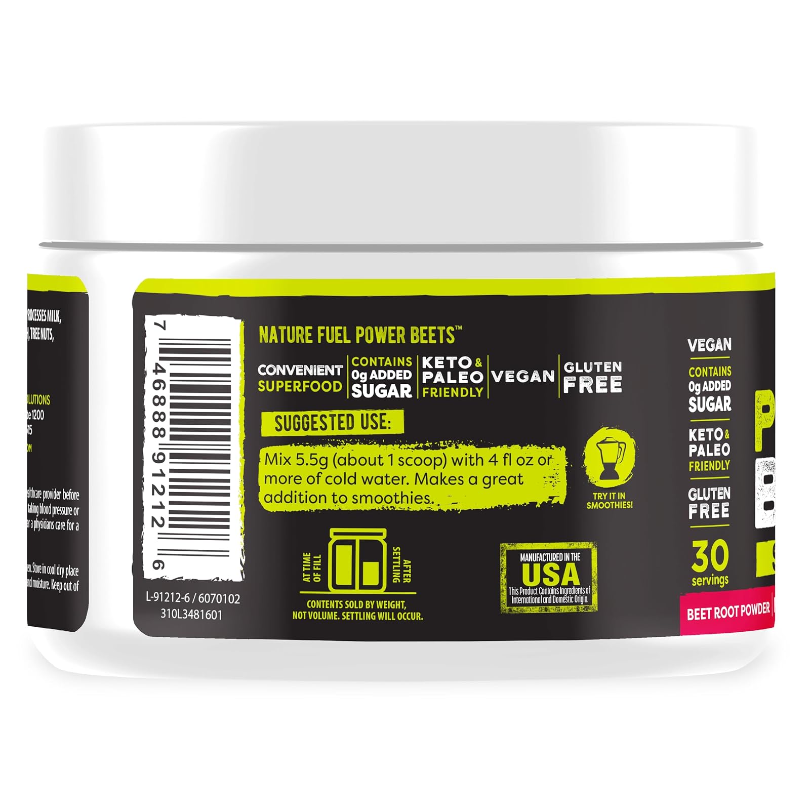 plant-based energy from beet root